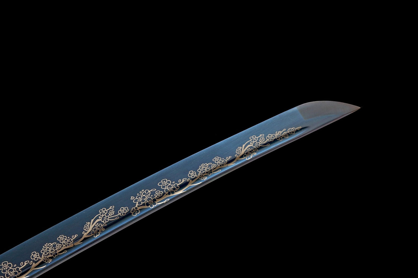 Shop Hand Made High Quality 1045 Katana Samurai Sword Blue Pattern